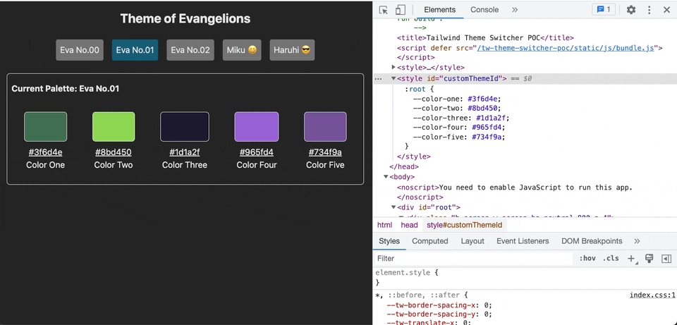 Css Switching Theme In Tailwind Rewind 